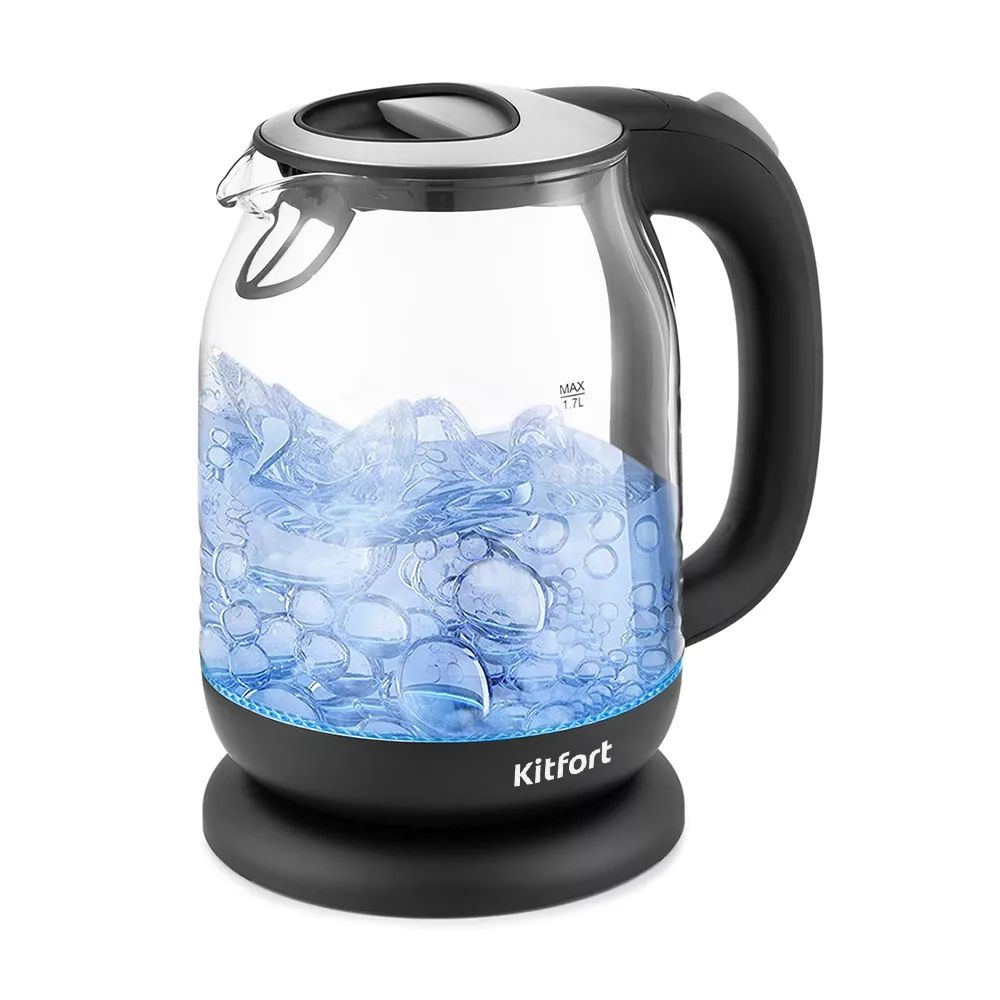 Чайник электрический Kitfort КТ-654-5 1.7 л серый, прозрачный