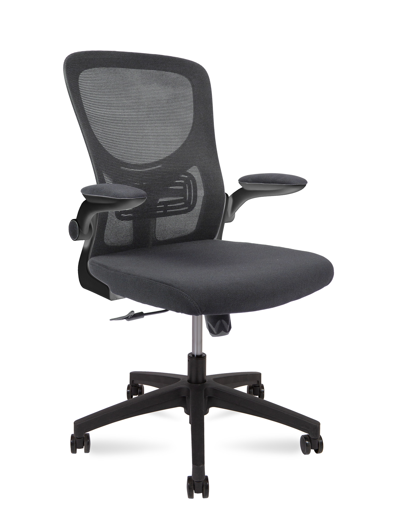 Кресло офисное Norden Flex черный пластик / серая сидушка / серая спинка