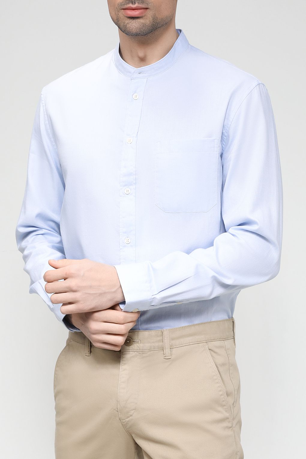 Рубашка мужская Marc O'Polo Denim M62 0840 42068 голубая 2XL