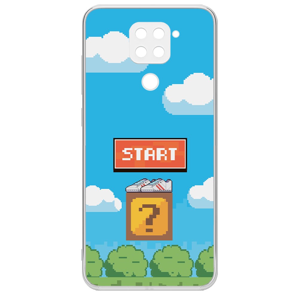 Чехол-накладка Krutoff Clear Case Кроссовки детские 8-Бит для Xiaomi Redmi Note 9