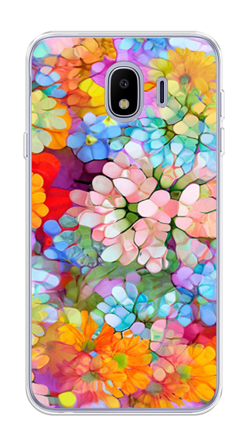 Чехол на Samsung Galaxy J4 "Цветы витраж"