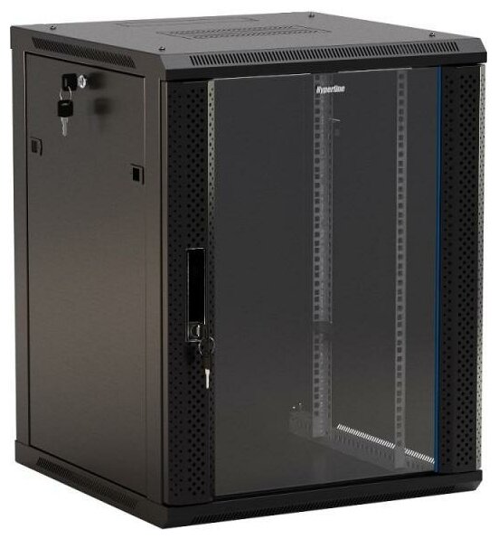Серверный шкаф Hyperline TWB-0966-GP-RAL9004 Глубина 60см,