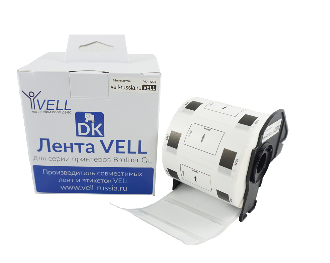 Лента Vell VL-B-DK 11209 Brother DK11209 для QL570/710W/720NW/800/810W