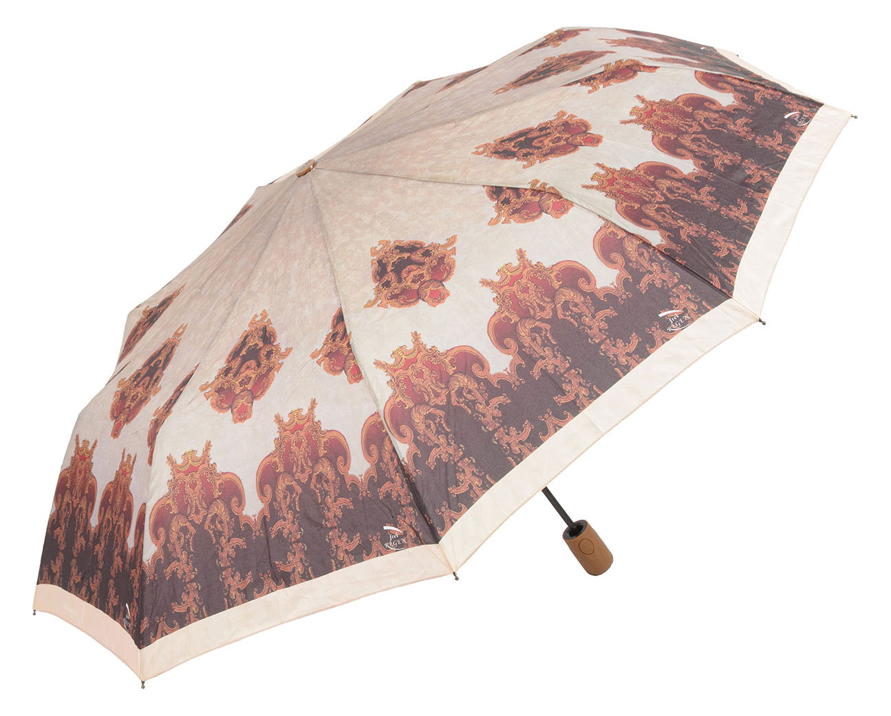 Зонт складной женский полуавтоматический Rain Lucky 714-LAP бежевый