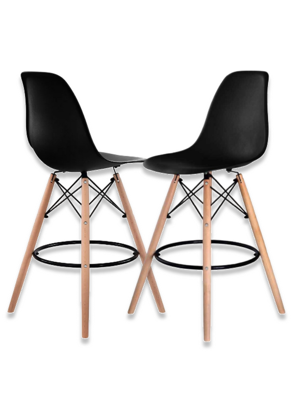 Комплект барных стульев 2 шт. Eames PP-8079 Керри, черный