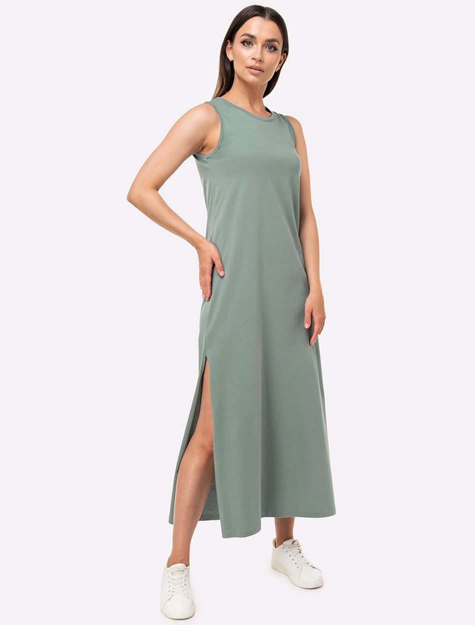Платье женское HappyFox HF124SP зеленое 50 RU