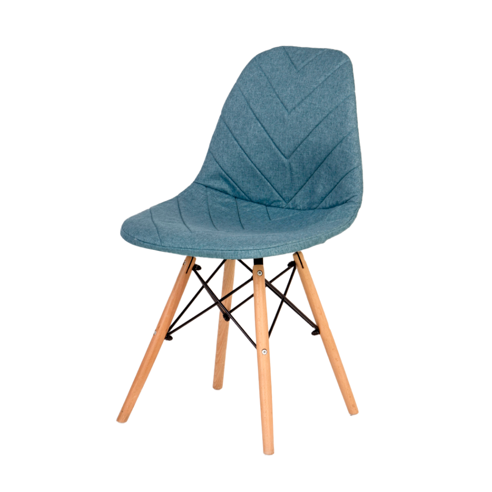 Чехол на стул LuxAlto 11514 для Eames, Aspen, Giardino, рогожка Джинсовый, 1 шт.