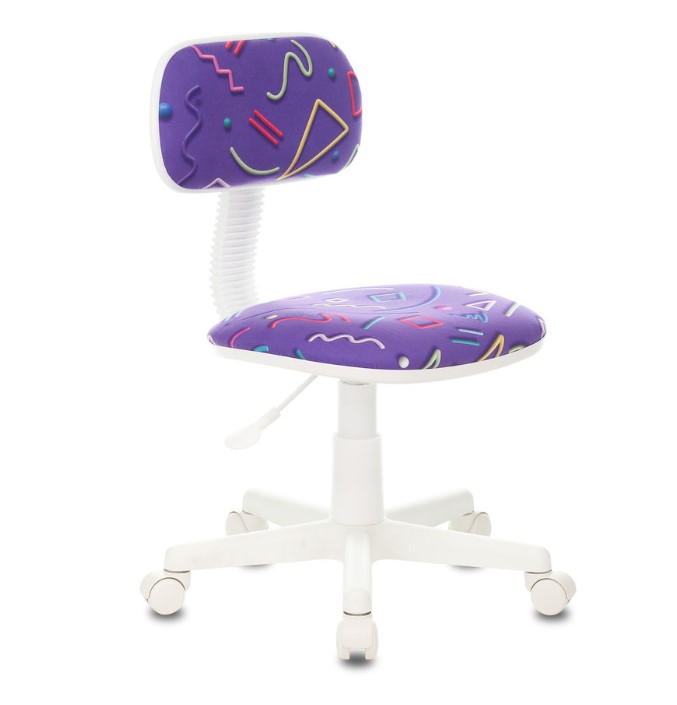 Кресло детское Бюрократ CH-W201NX, на колесиках, ткань, фиолетовый [ch-w201nx/stick-vio]