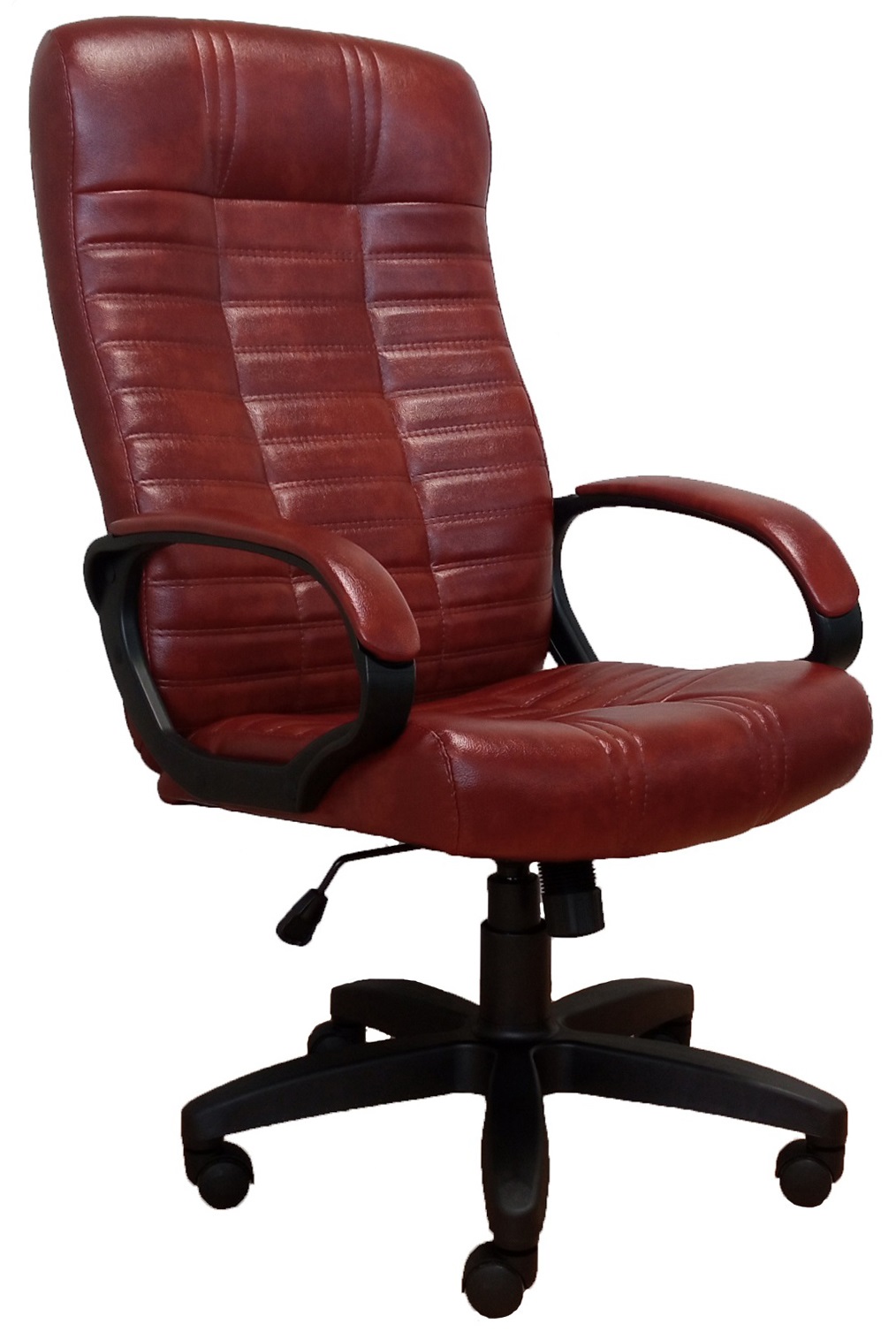 Кресло офисное Евростиль Атлант Ультра SOFT кожа коричневая