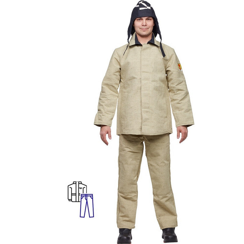 Костюм рабочий NoBrand 1021394 хаки 44-46, 182-188