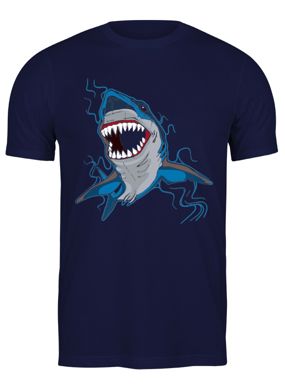Футболка мужская Printio Shark синяя S