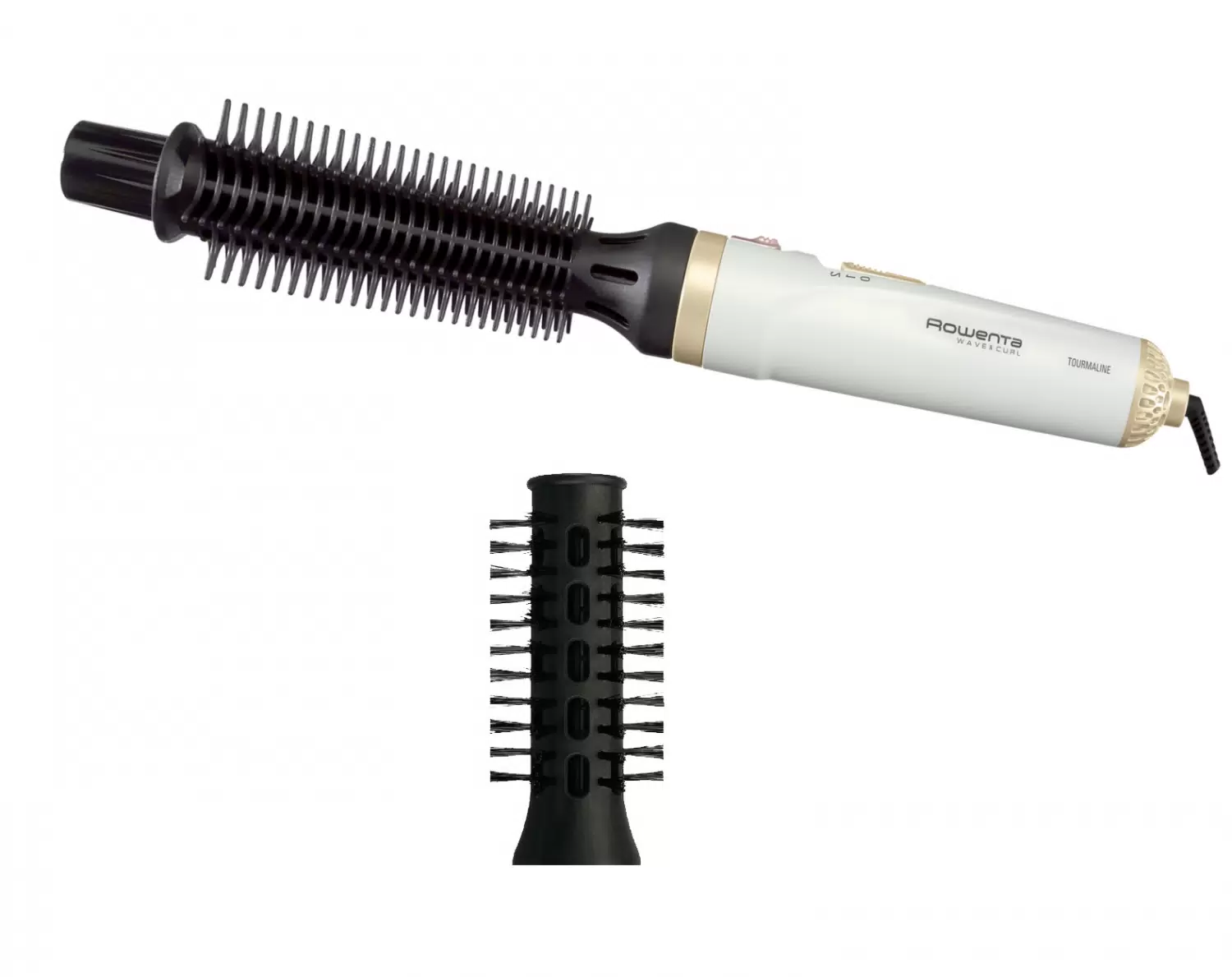 Фен щетка для волос 2в1 Rowenta Light Brush CF3910F0 с 2 насадками, 4 режима работы, 300 В