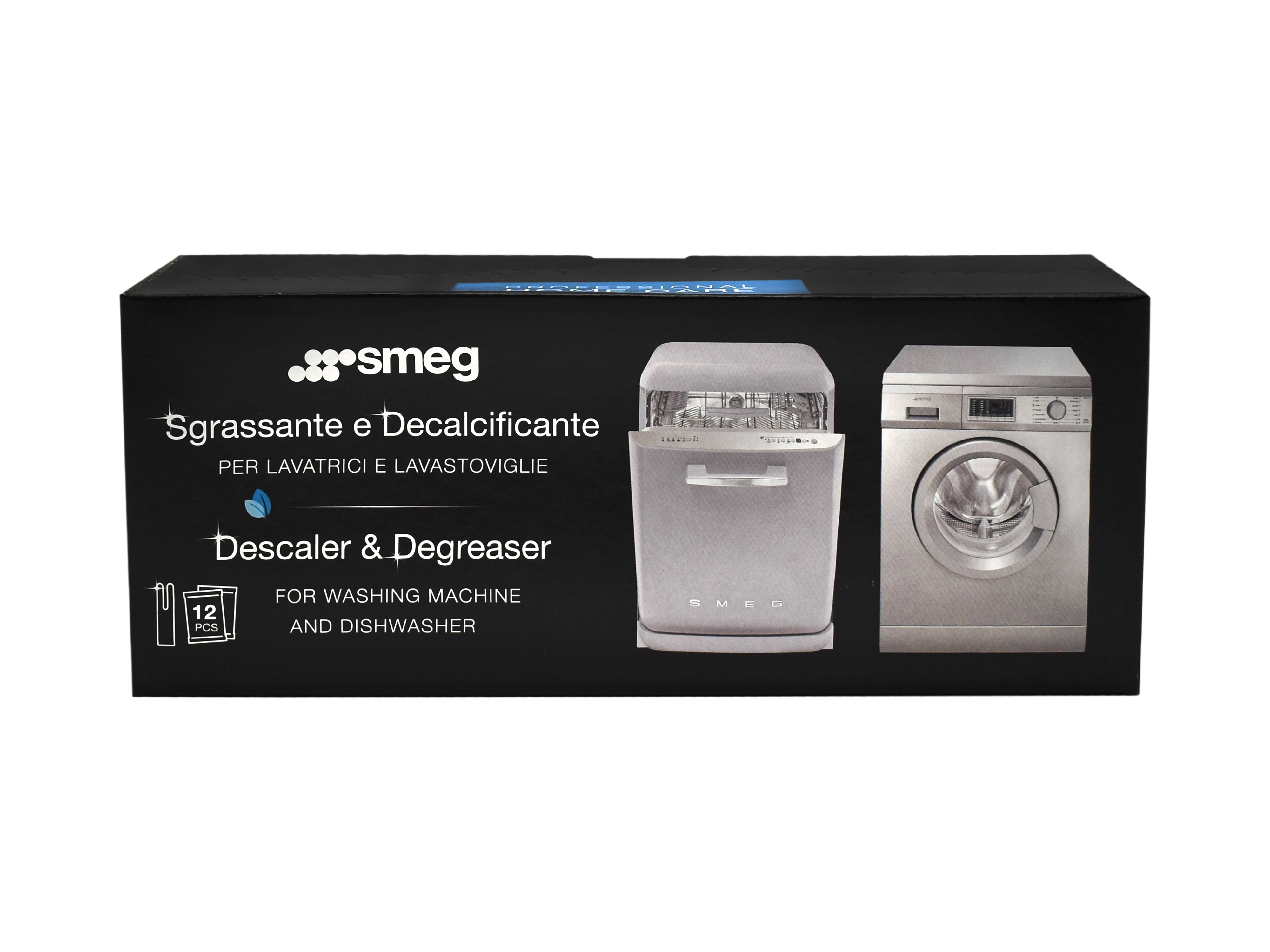 Антинакипин SMEG для удаления накипи и жира в стиральных и посудомоечных машинах, 12 х50 г