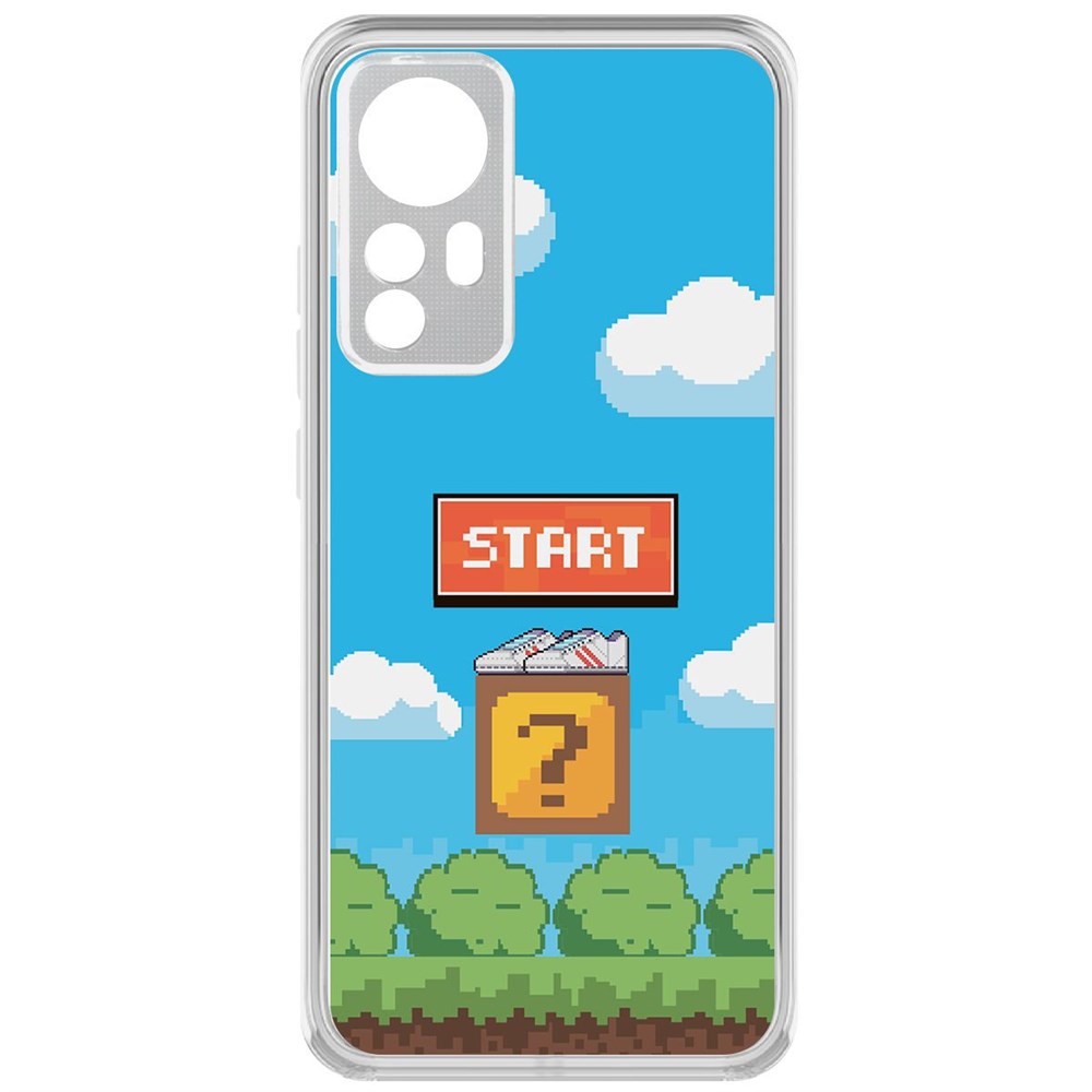 Чехол-накладка Krutoff Clear Case Кроссовки детские 8-Бит для Xiaomi 12
