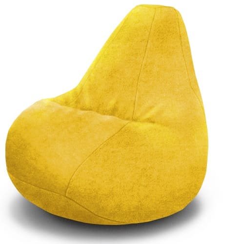 Кресло мешок груша XXXL-Стандарт Велюр желтый, Happy-puff
