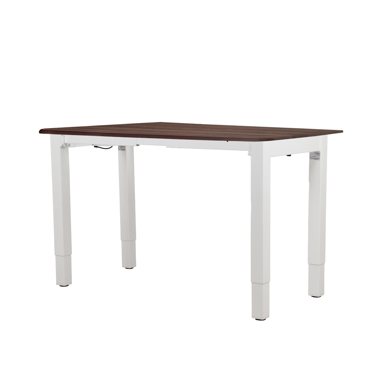 Эргономичный подъемный стол LuxAlto 34330, 180x80 см, Дуб темный/белое подстолье 4S2