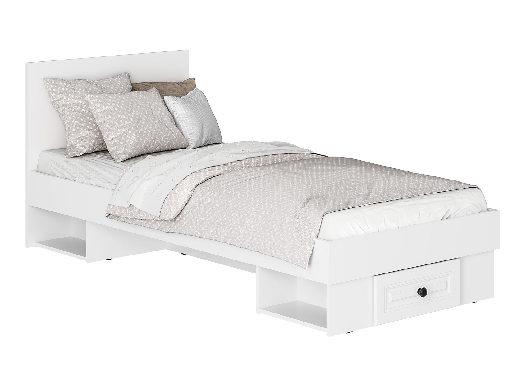 Двуспальная кровать BTS Северина Белый 90х200 см Стандарт
