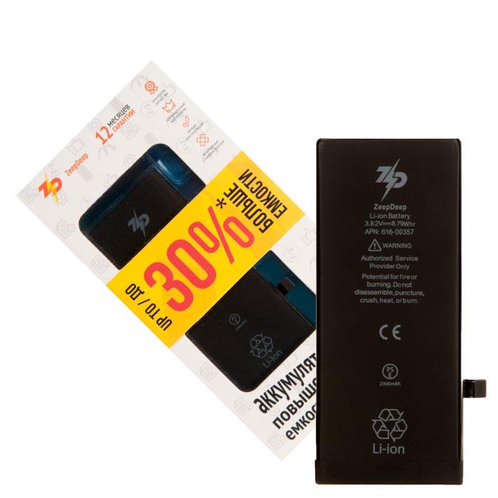 Аккумулятор ZeepDeep для iPhone 8 2300 mAh, монтажные стикеры, прокладка дисплея