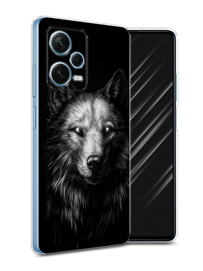 Чехол Awog для Xiaomi Redmi Note 12 Pro Plus "Волк черно белый"