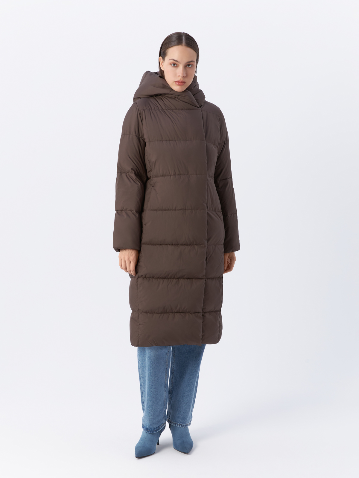 Пальто женское Veralba VEF-2741MW коричневое 50