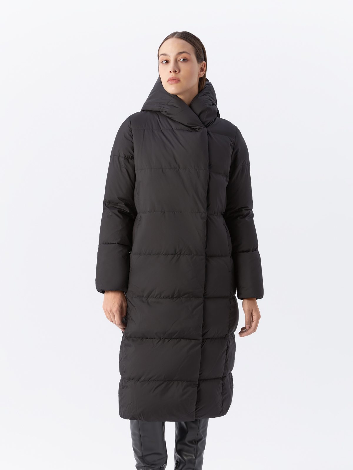 Пальто женское Veralba VEF-2741MW черное 46