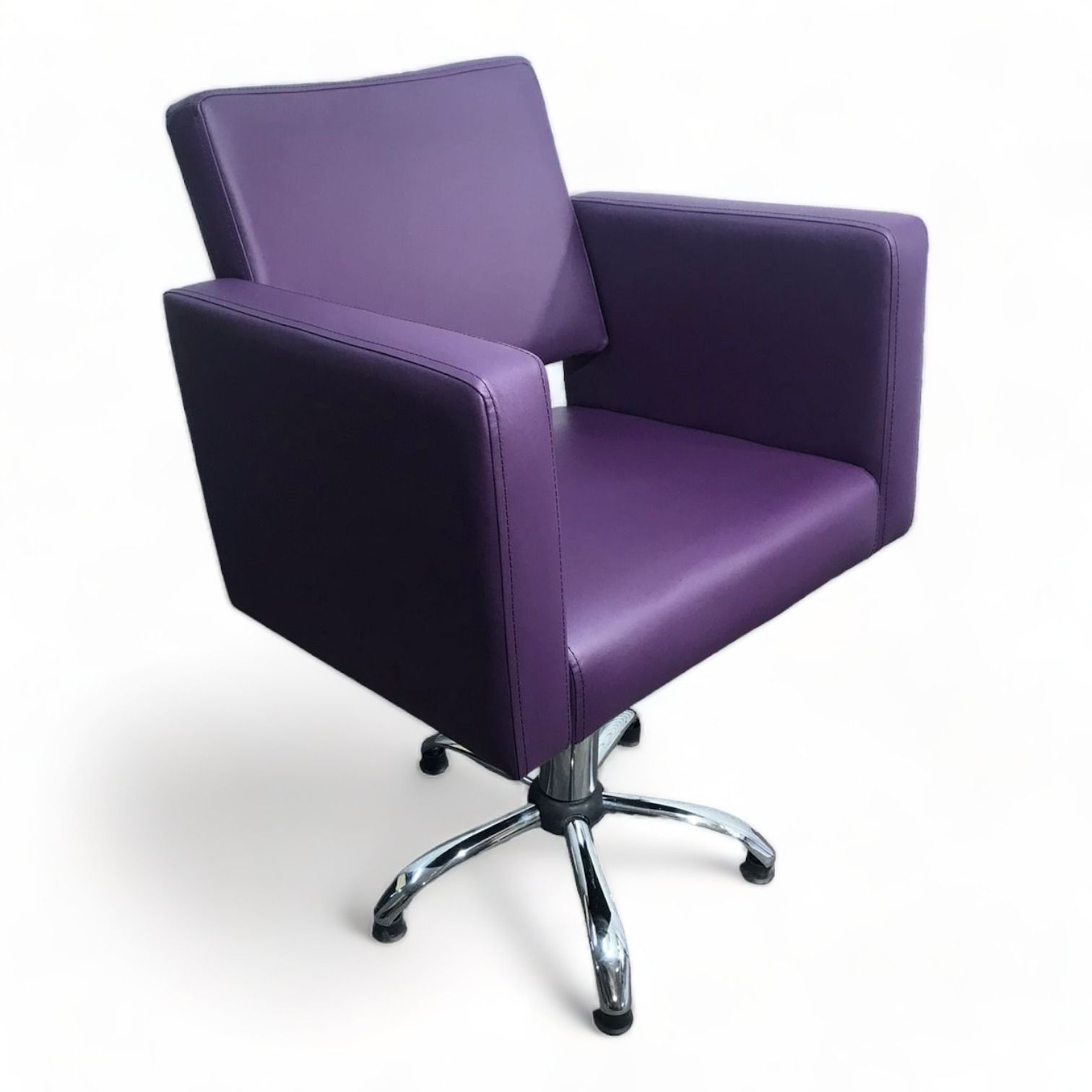 Парикмахерское кресло Сири, фиолетовый, гидравлика пятилучье