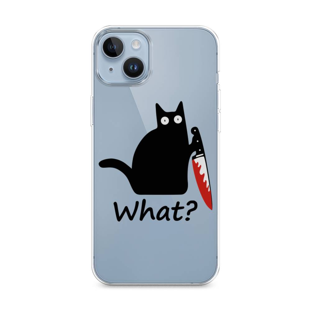 Чехол на Apple iPhone 14 Plus "Котик с ножом"