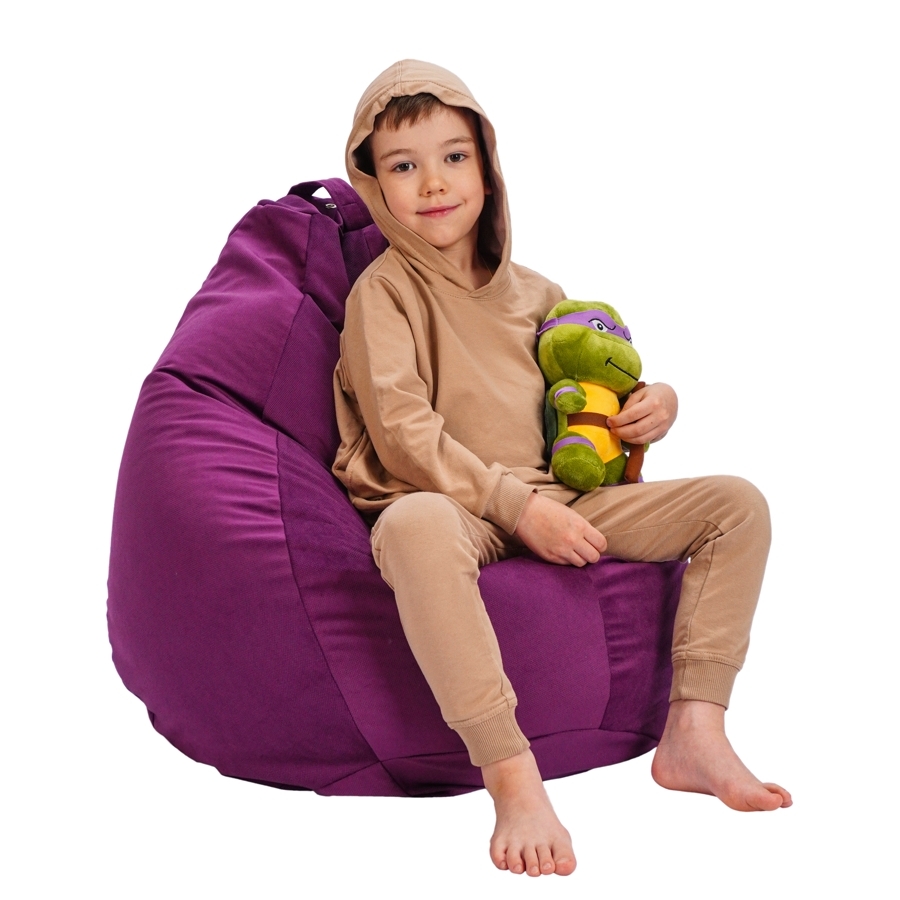 Кресло-груша Kreslo-Puff MINI CAMARO 10 Велюр Фиолетовый