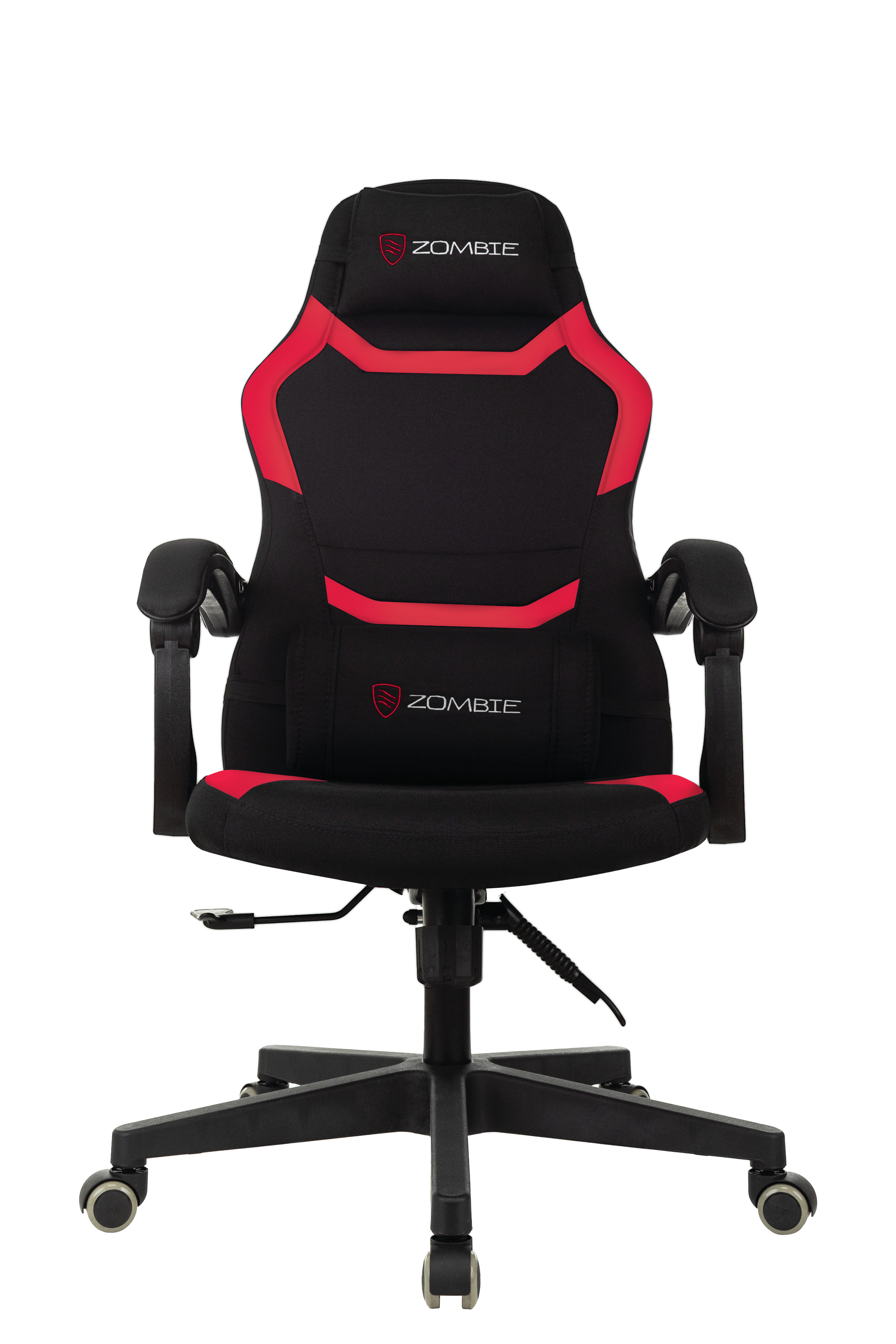 Кресло игровое Zombie Master BR, черный с красными вставками