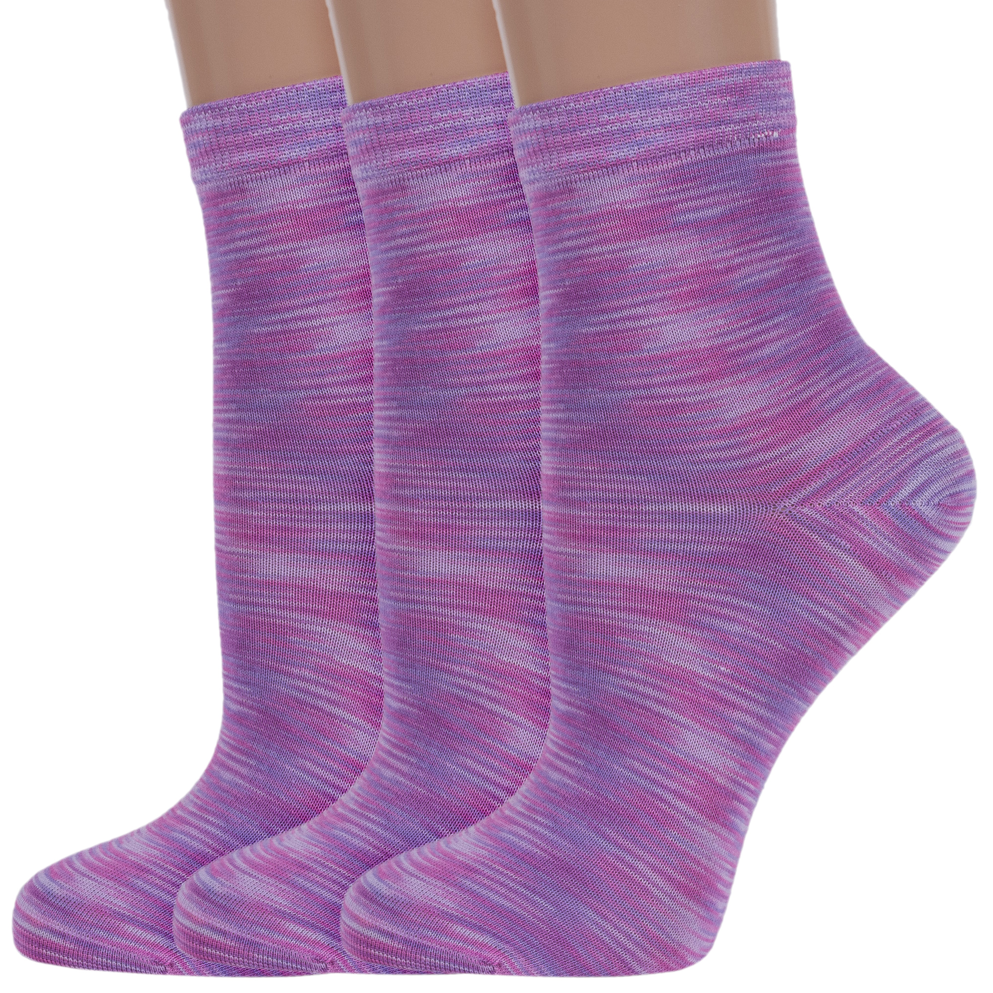 Комплект носков женских LorenzLine 3-Д11 фиолетовых 23