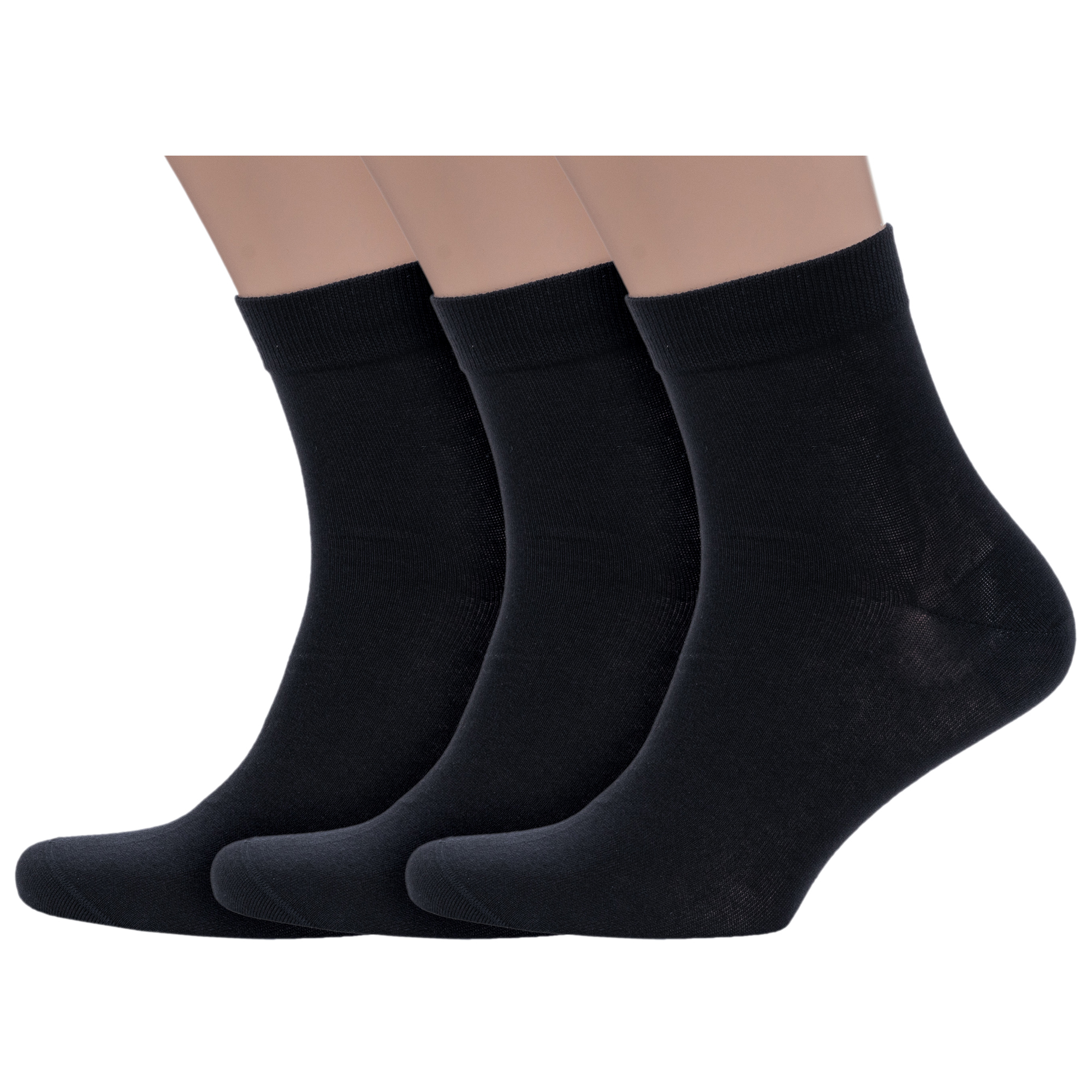 Комплект носков мужских Grinston socks 3-15D12 черных 29