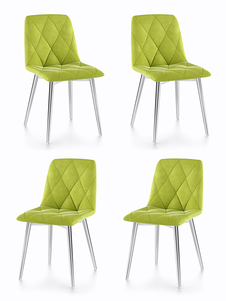Комплект стульев для кухни DecoLine Ричи 4шт., хром/лайм