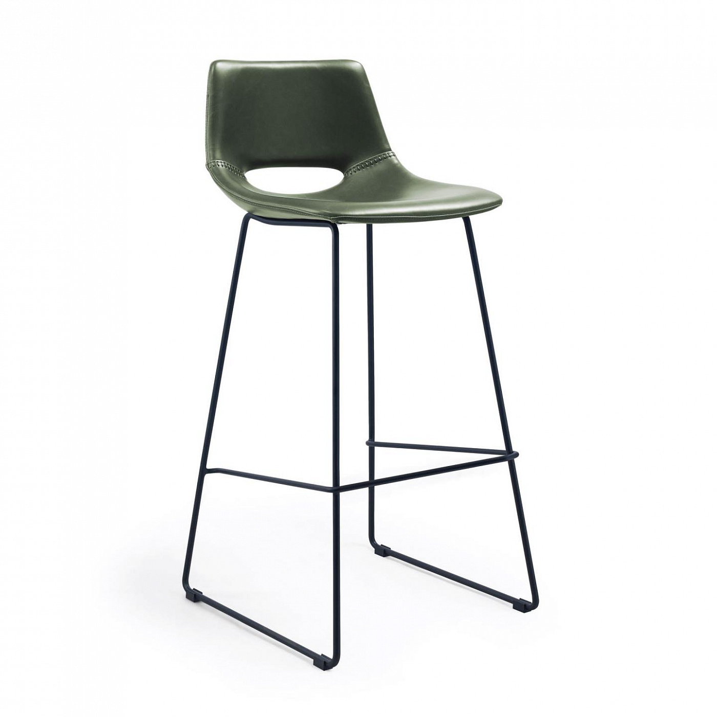 Барный стул La Forma 58260, черный/зеленый