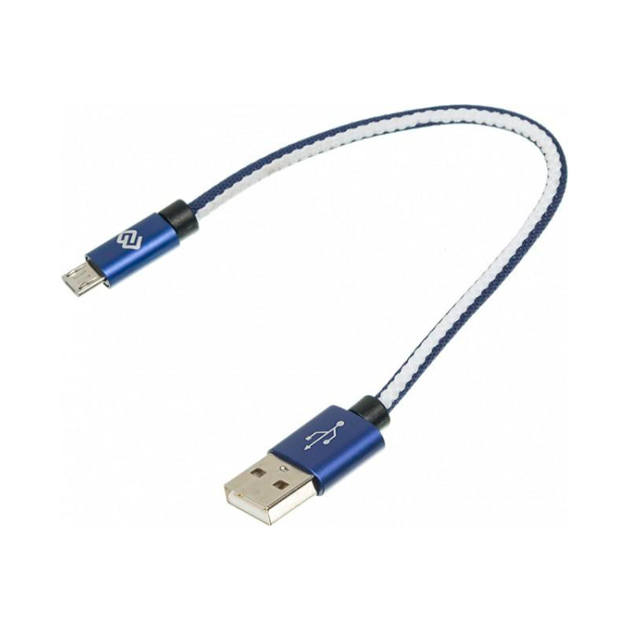 Кабель Digma USB A(m)-micro USB B (m) 0.15м Blue