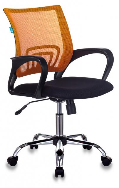 Офисное кресло Бюрократ CH-695N/SL/OR/BLACK, оранжевый/черный/хром