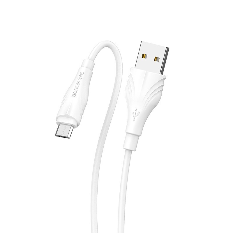 Кабель Borofone BX18 USB - Micro USB 2.0A 3м White