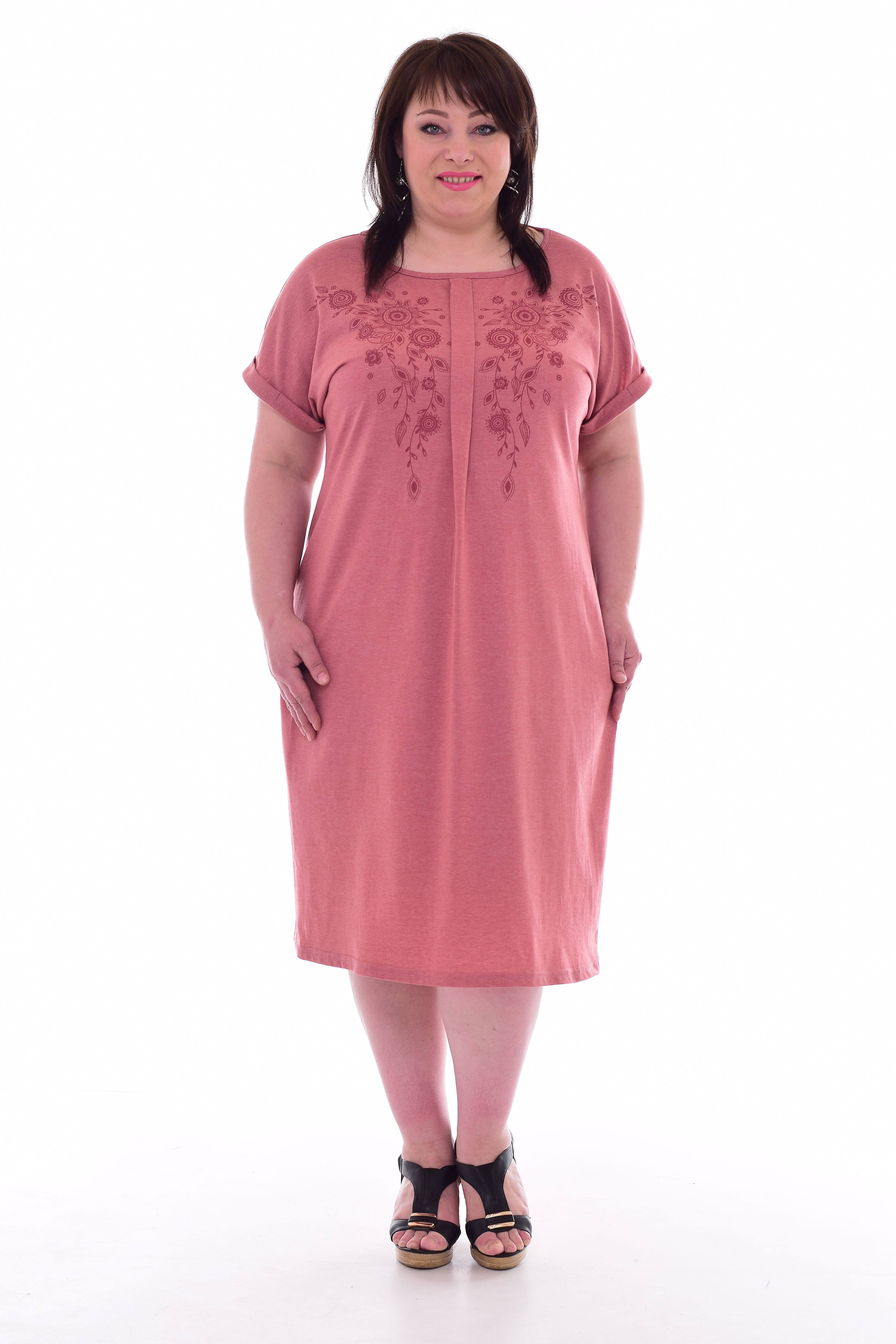 Платье женское Новое кимоно 4-67 розовое 44 RU
