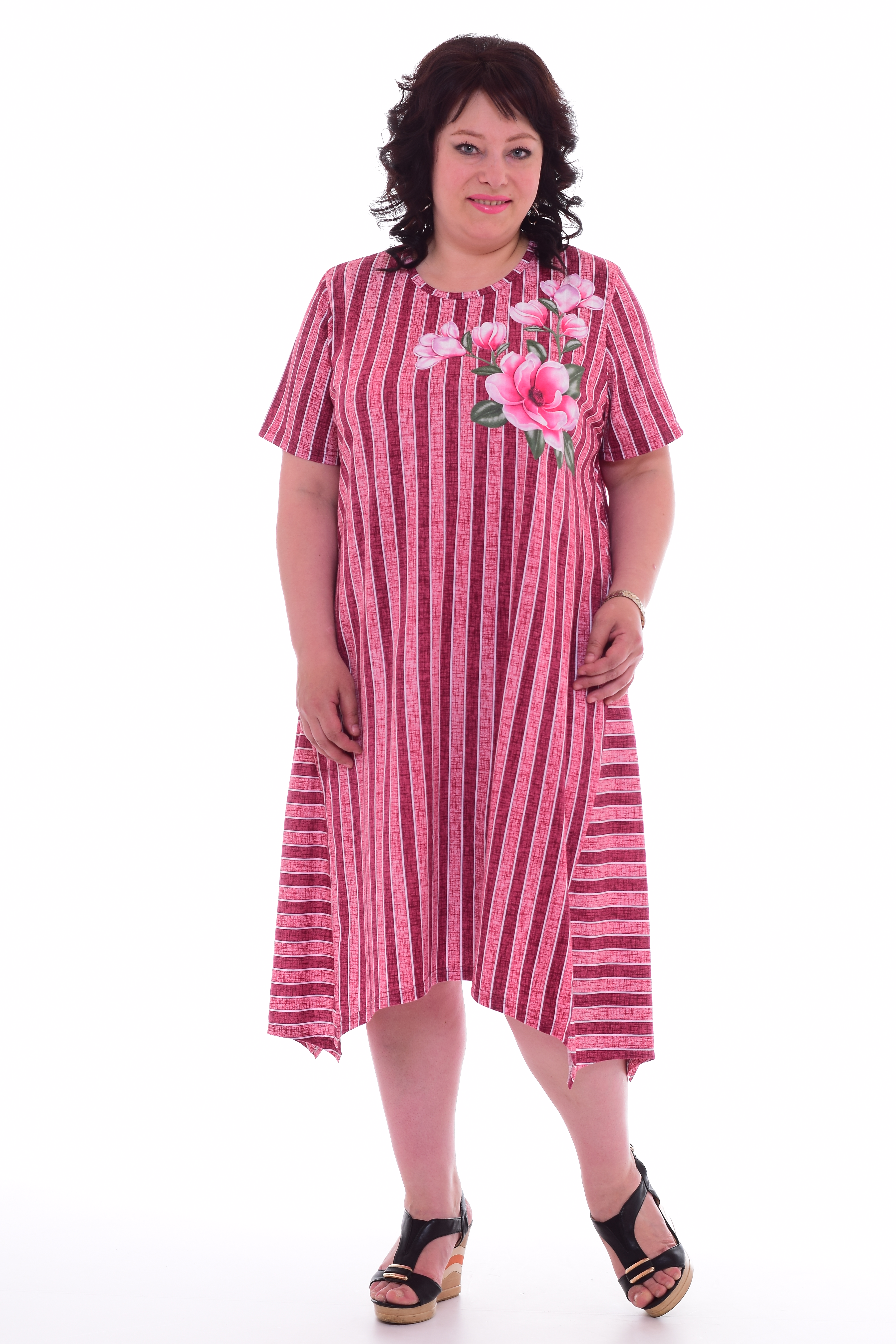 Платье женское Новое кимоно 4-55 розовое 50 RU