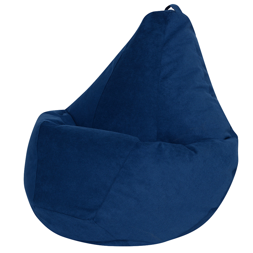 Кресло Мешок Груша Bean-Bag Синий Велюр XL, Классический