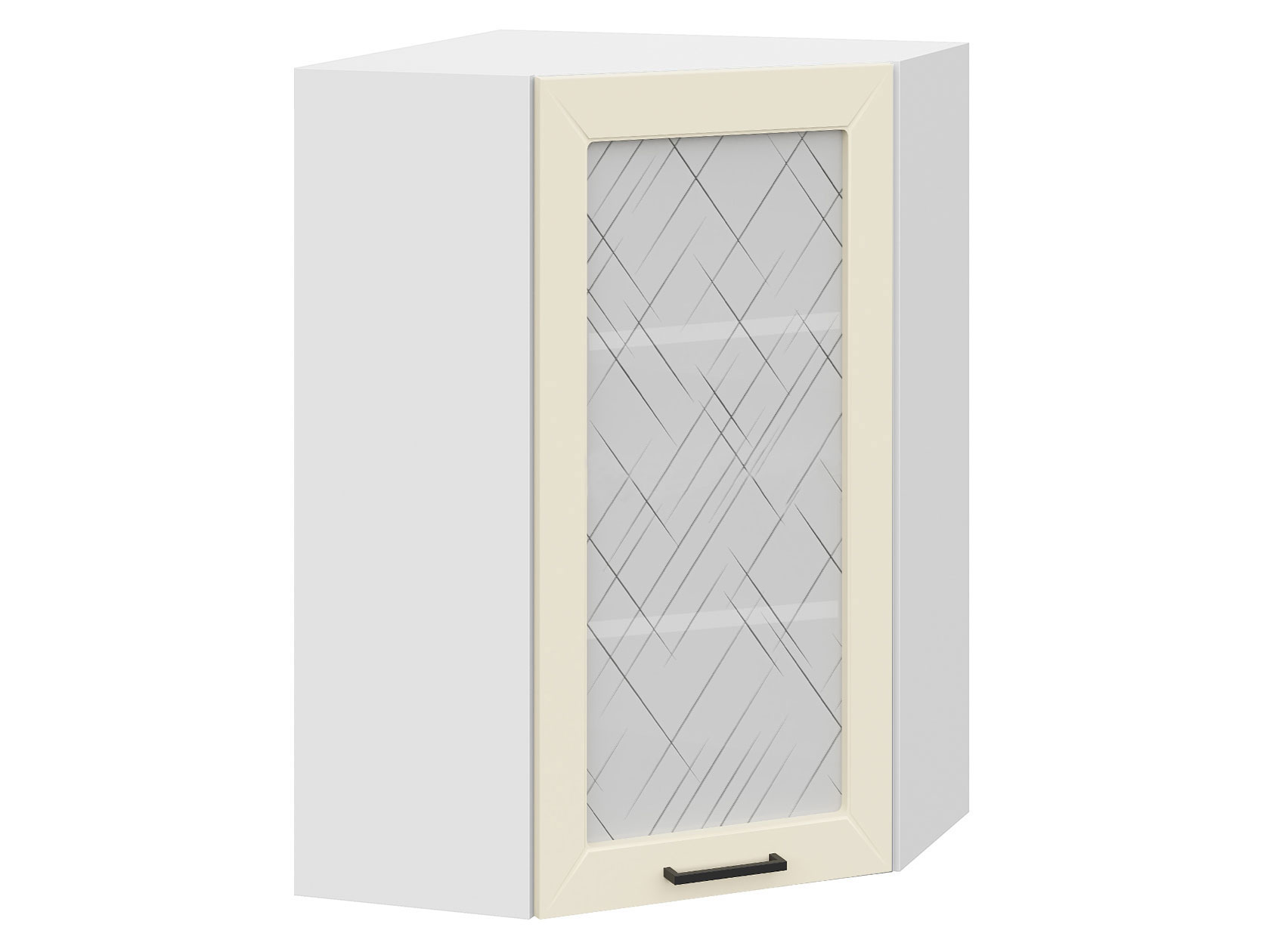 Навесной шкаф СВ-Мебель Вектор Белый / Магнолия со стеклом