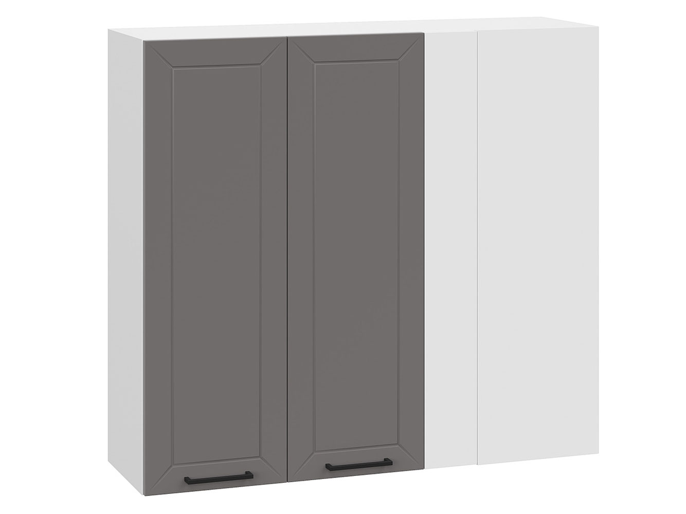 Навесной шкаф СВ-Мебель Вектор Белый / Грей 912 мм