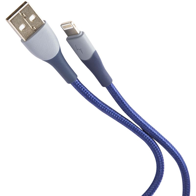 Кабель Usams U77 USB to Apple Lightning 1.2m с подсветкой Blue