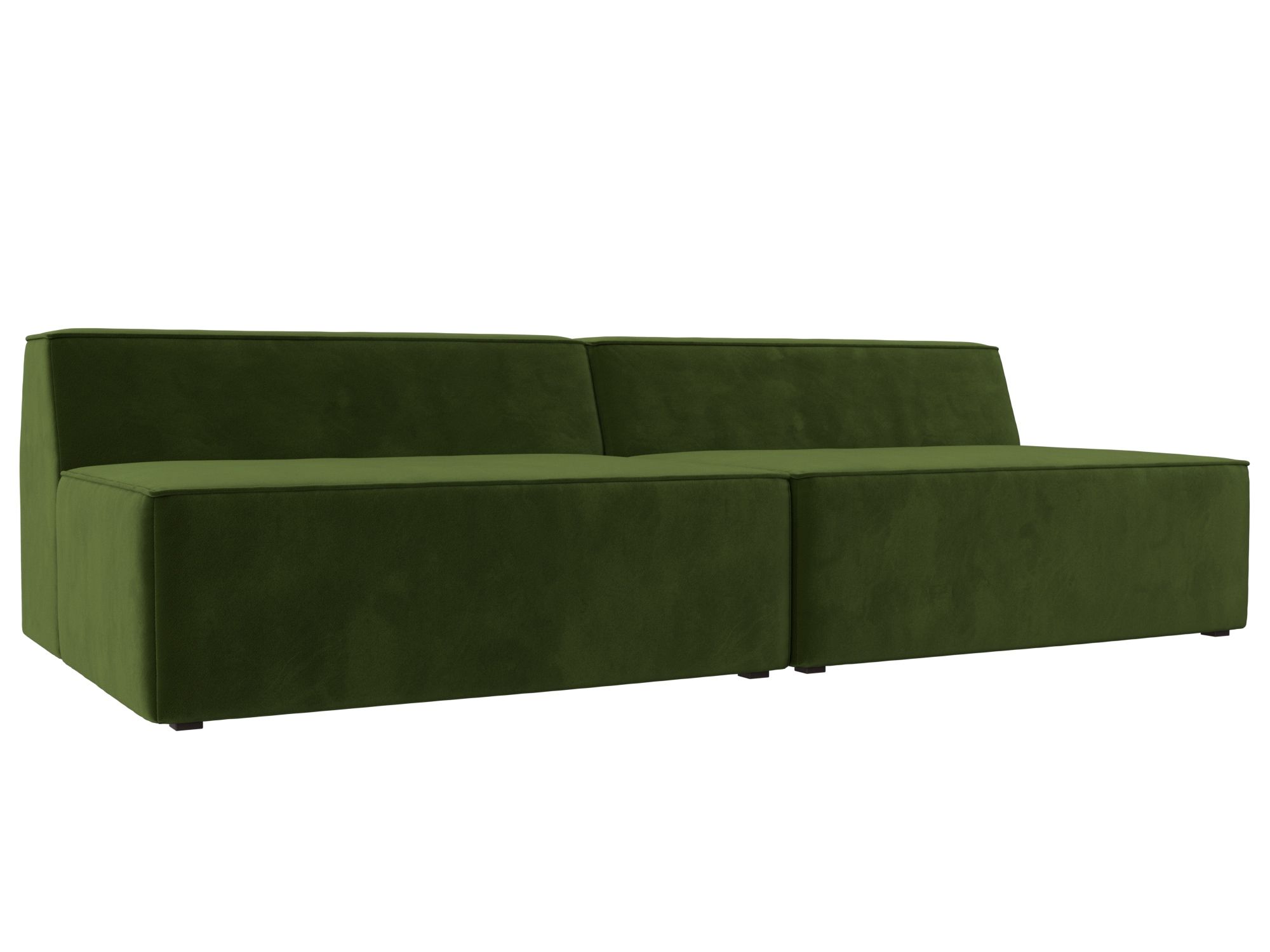 Прямой модульный диван Лига Диванов Монс 220х110х70 см, зеленый