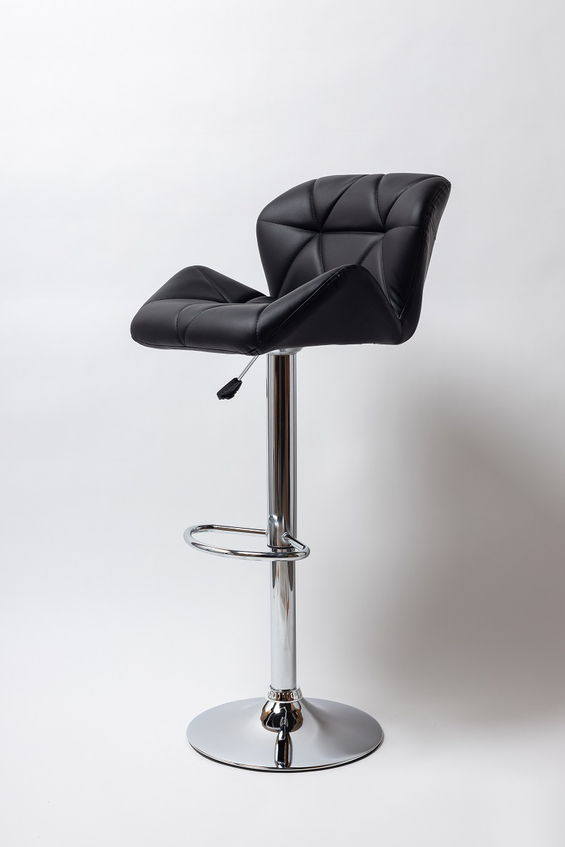 Барный стул La Room BN-1062-2,черный, хром/черный