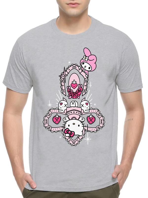 Футболка мужская DreamShirts Studio Hello Kitty / Хеллоу Китти / Аниме серая S