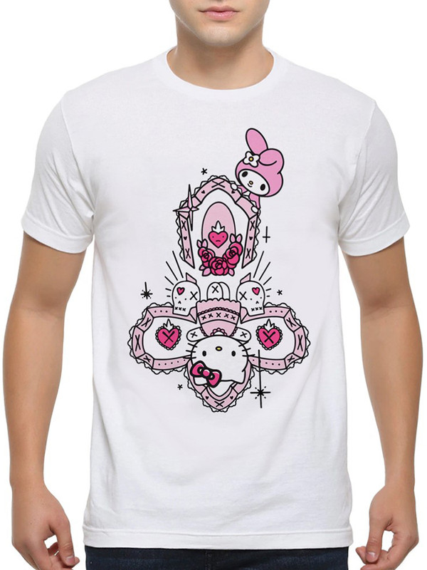 Футболка мужская DreamShirts Studio Hello Kitty / Хеллоу Китти / Аниме белая XL