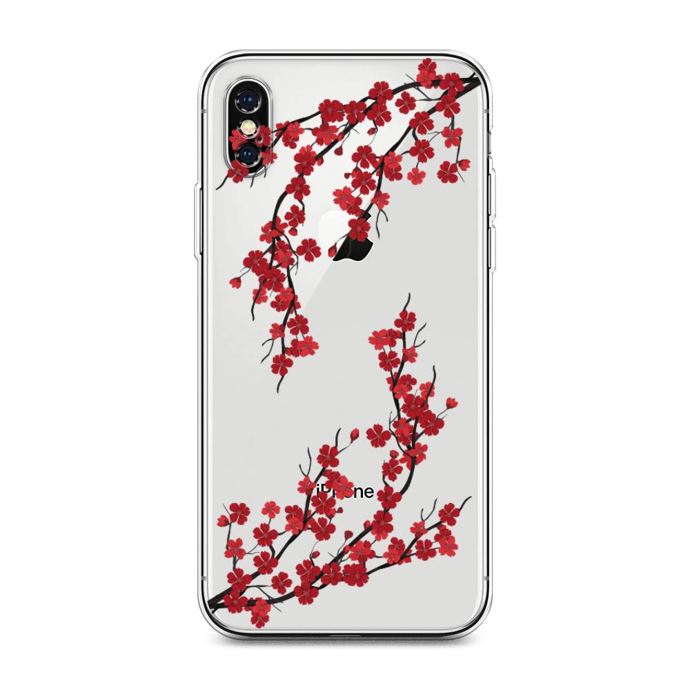 Чехол на Apple iPhone XS Max "Красная сакура"