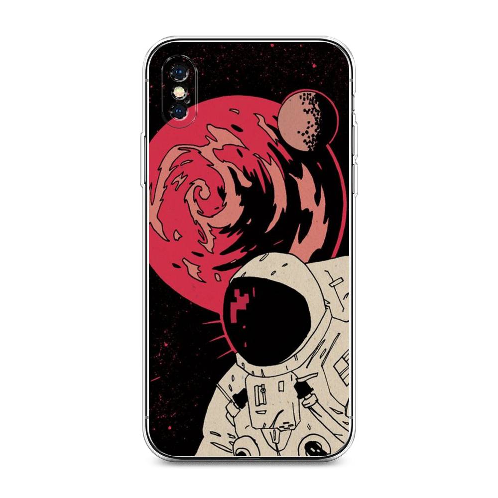 Чехол на Apple iPhone XS Max "Космонавт возле Марса"