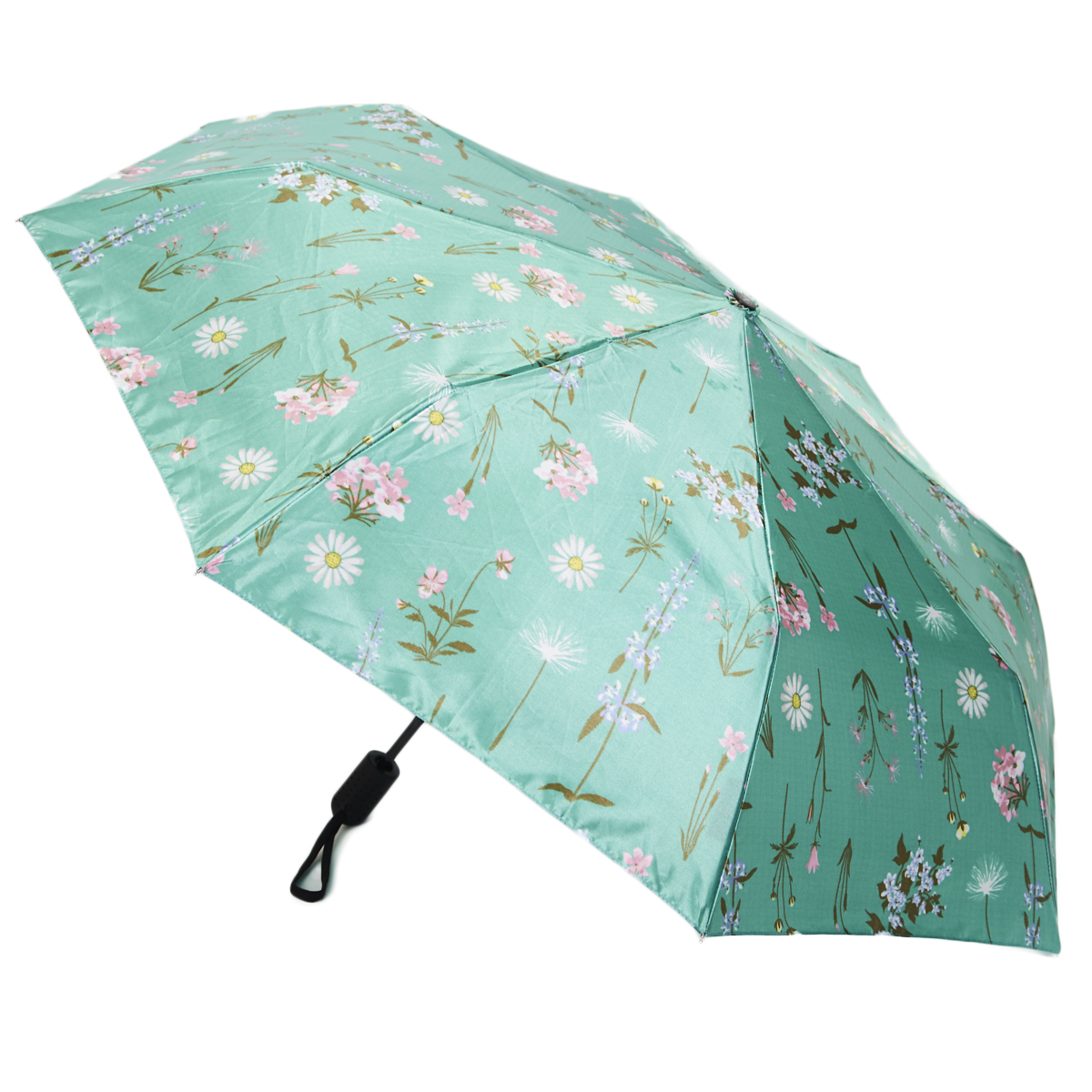 Зонт женский Zemsa 11310 зеленый/белый