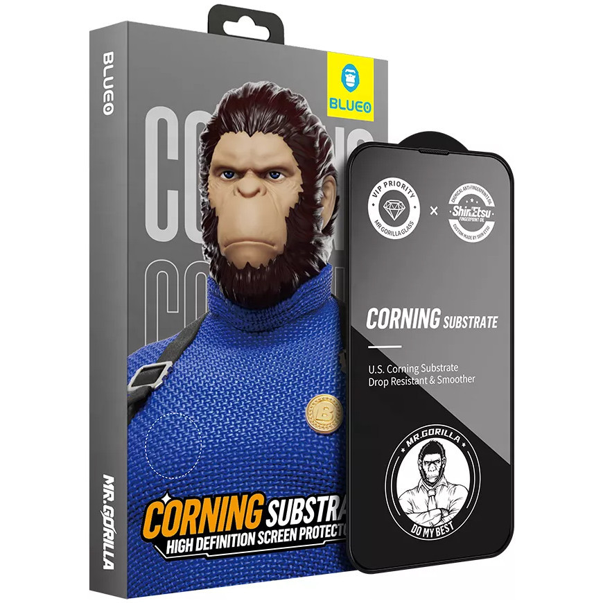 Защитное стекло Blueo 2.5D USA Corning Gorilla Anti-Static 0.33 мм для iPhone 14 Pro Max